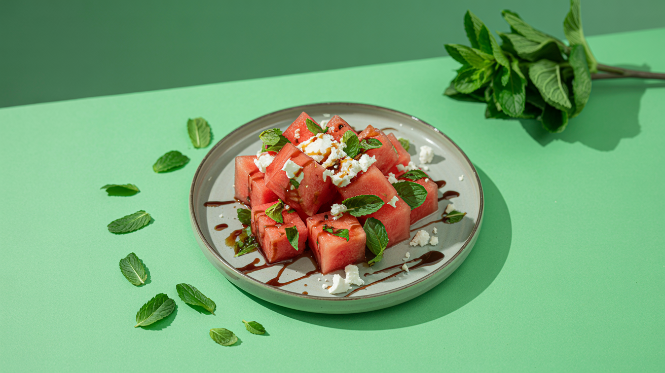 Minty Watermelon Salad – Olu Olu Foods