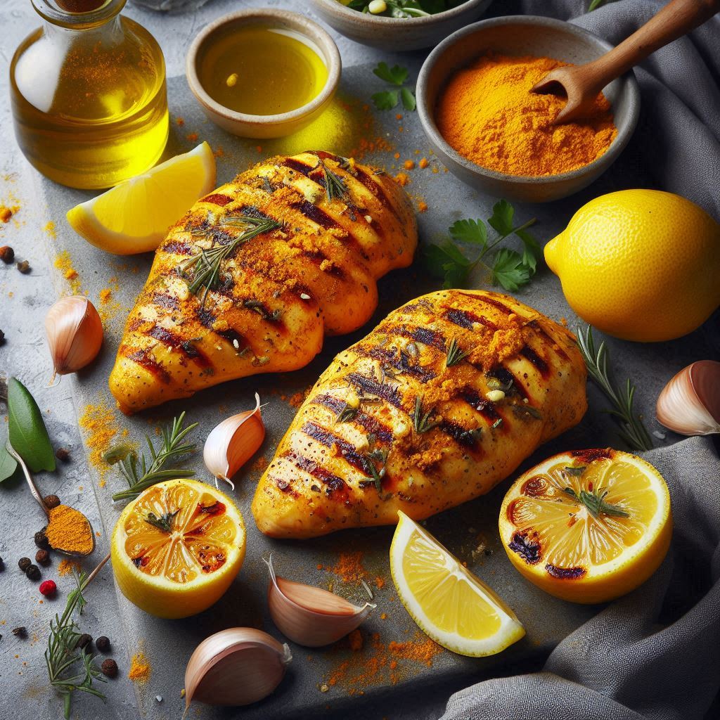 Turmeric, Lemon, and Garlic Grilled Chicken – Olu Olu Foods