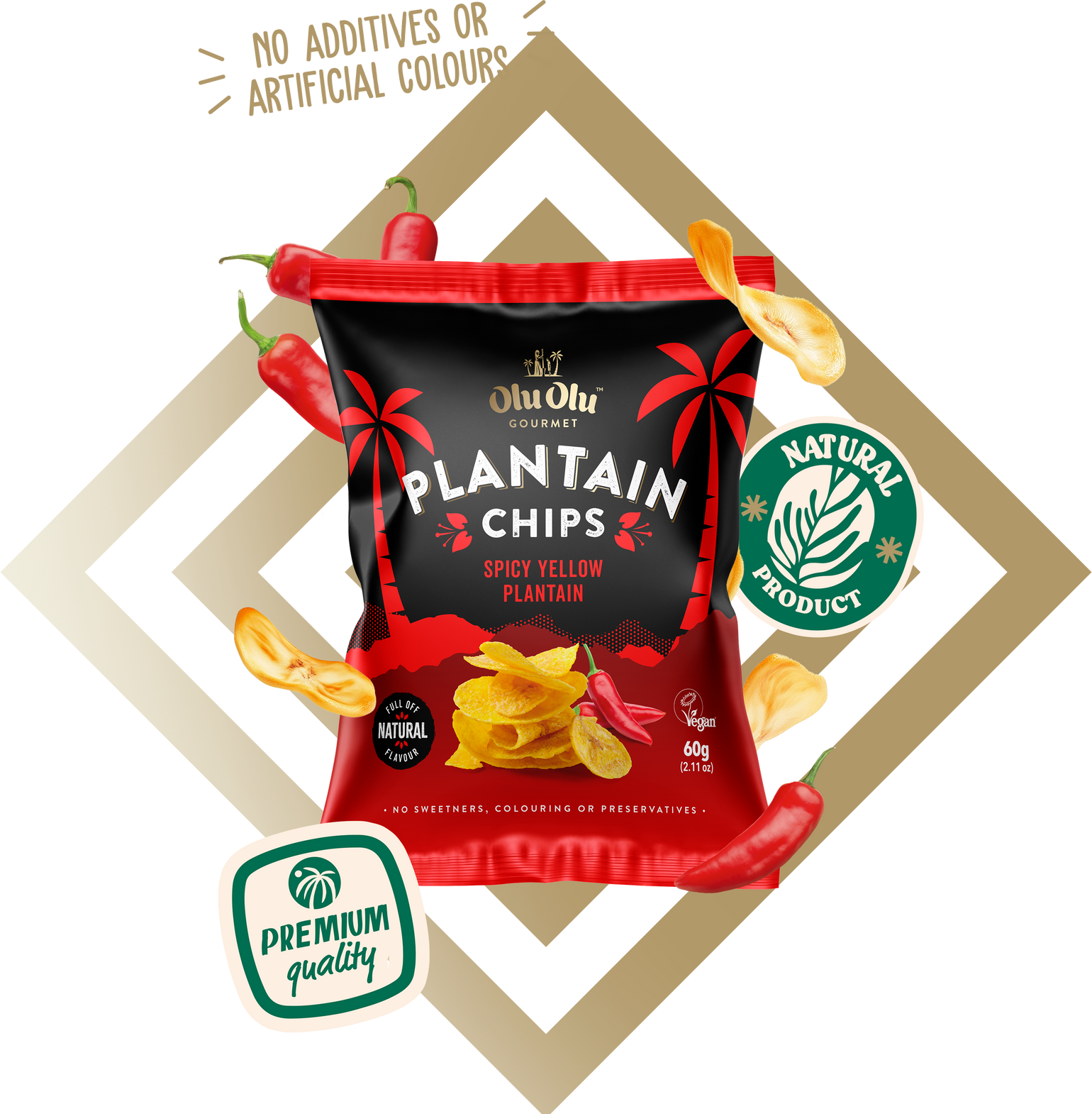 Plantain Chips Spicy Yellow – Olu Olu Foods